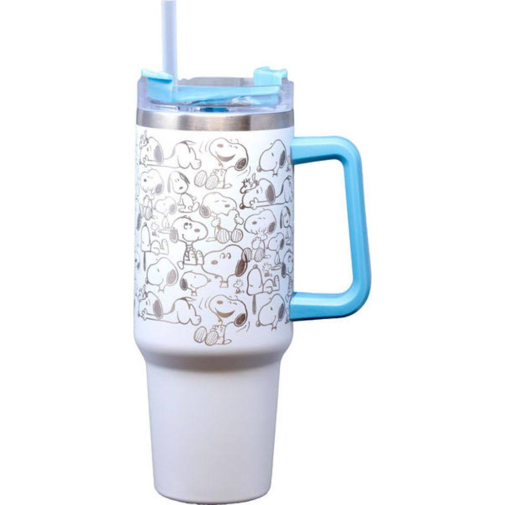 Snoopy Etched 40-Ounce Stainless Steel Travel Mug - RetroFestive.ca