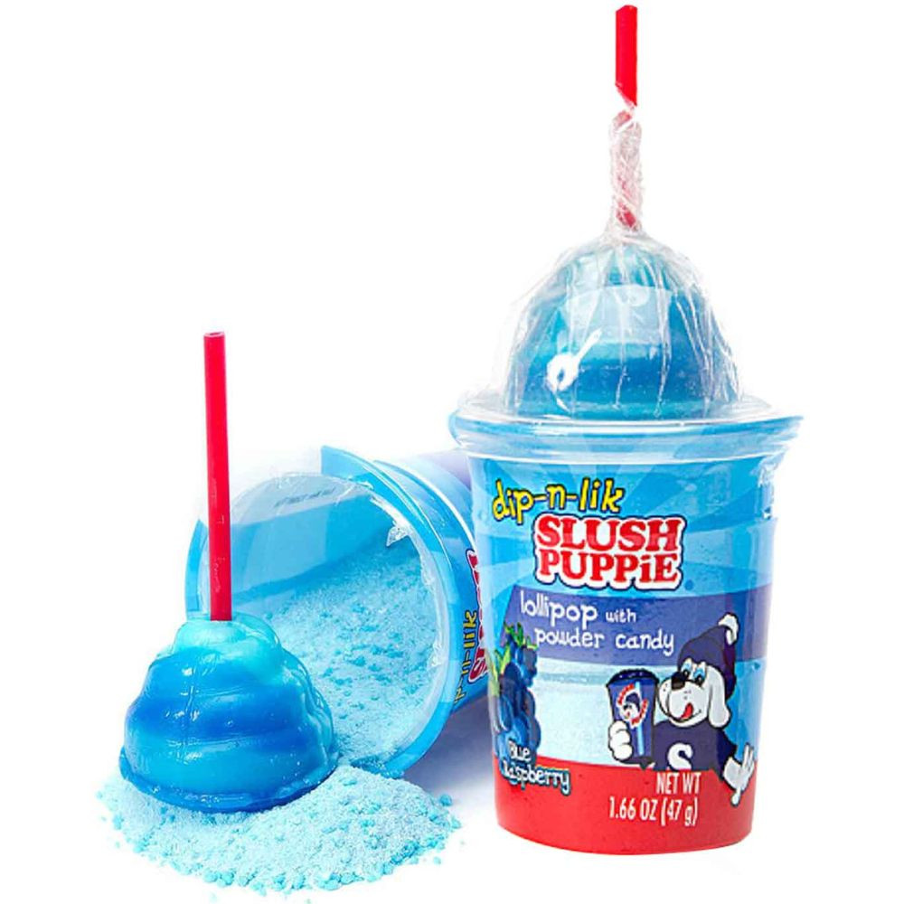 Slush Puppie Dip N Lik Lollipop with Powder Candy - RetroFestive.ca