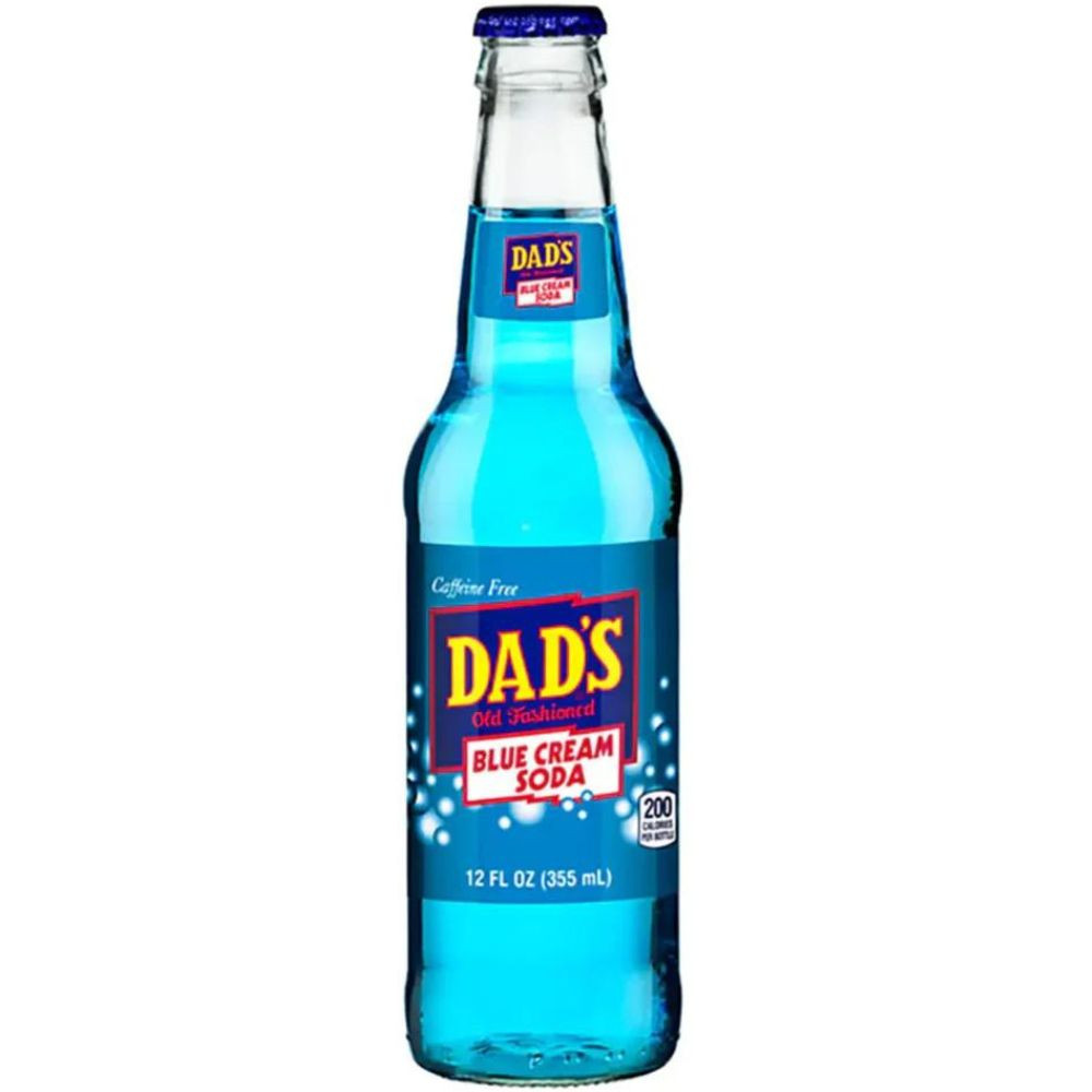 Dad's Old Fashioned Blue Cream Soda 355ml Bottle - RetroFestive.ca