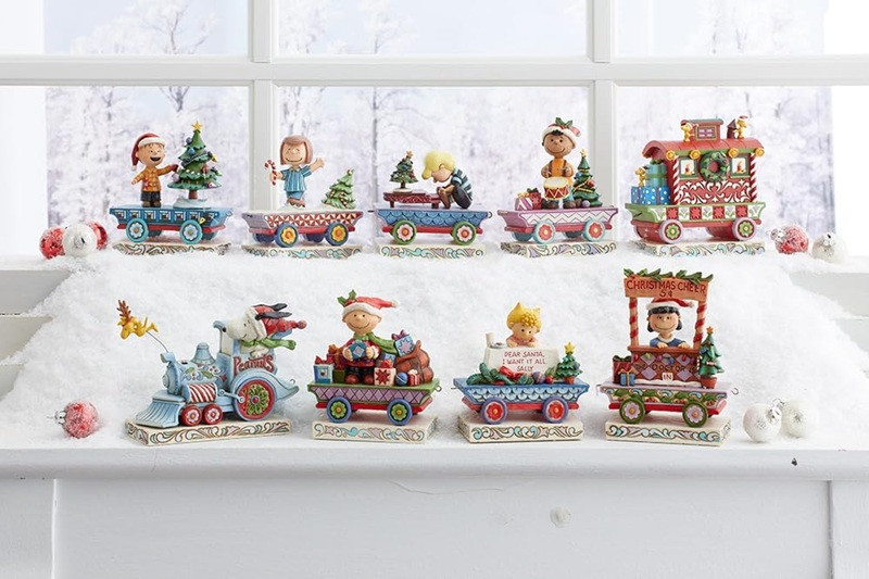 Peanuts Christmas Train by Jim Shore - Complete Set of 9 - RetroFestive.ca