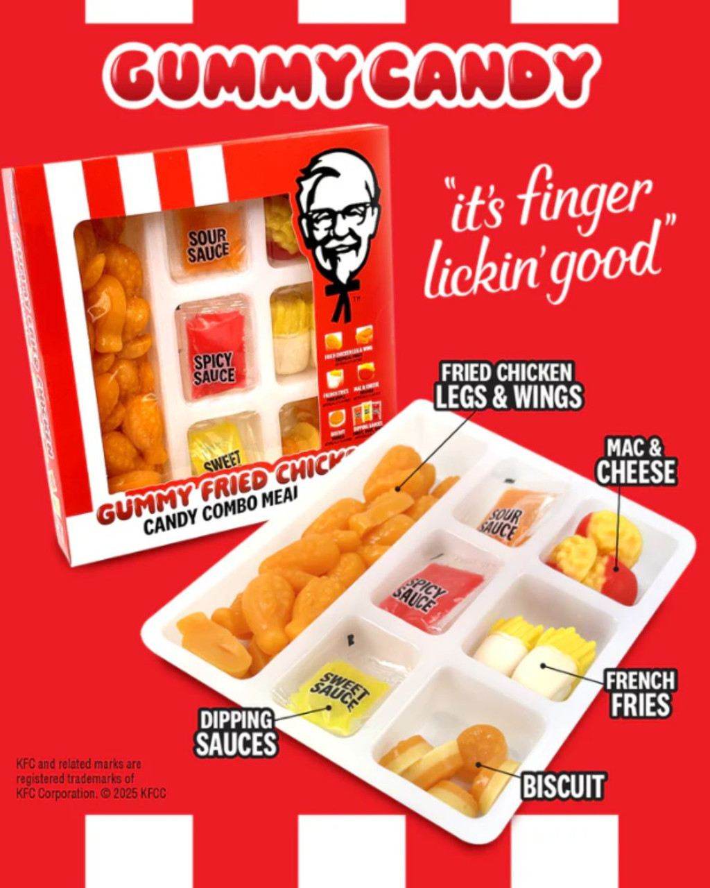 Kentucky Fried Chicken Combo Meal Gummy Candy - RetroFestive.ca