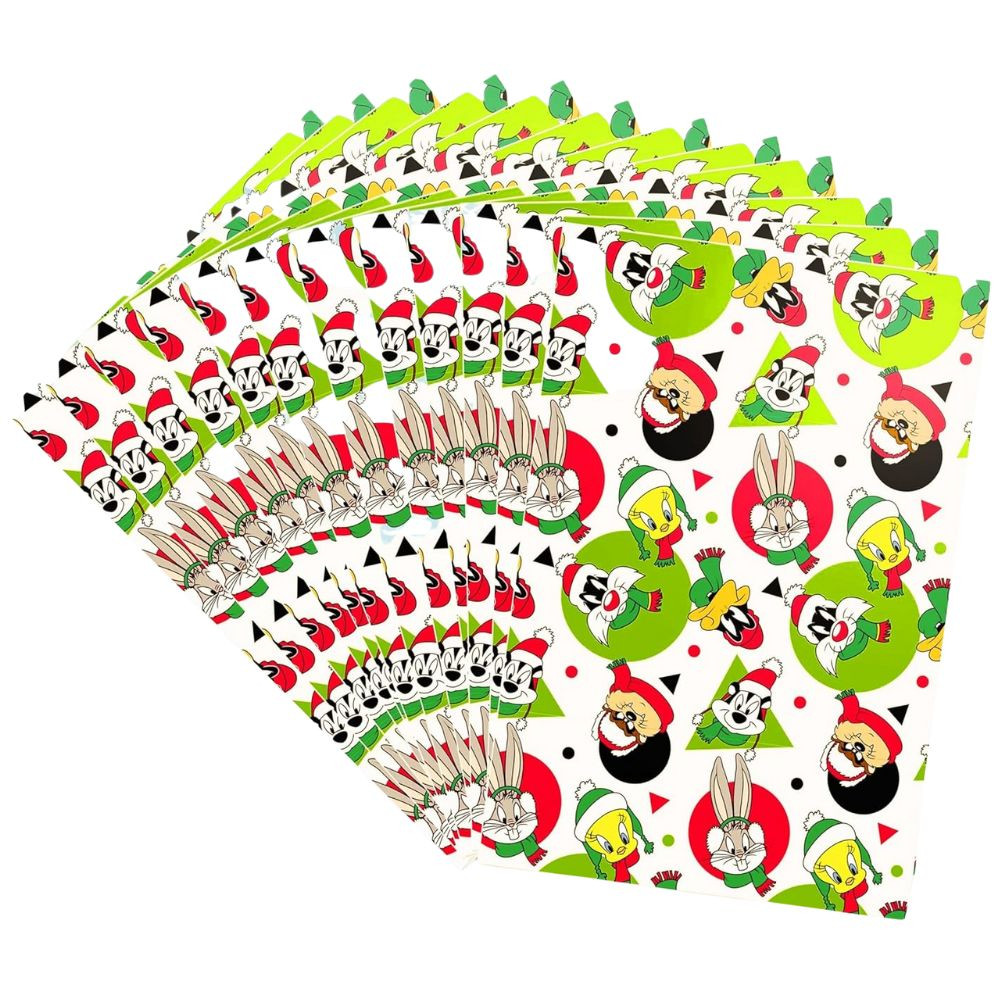 Looney Tunes 12-Count Wrapping Paper Sheets