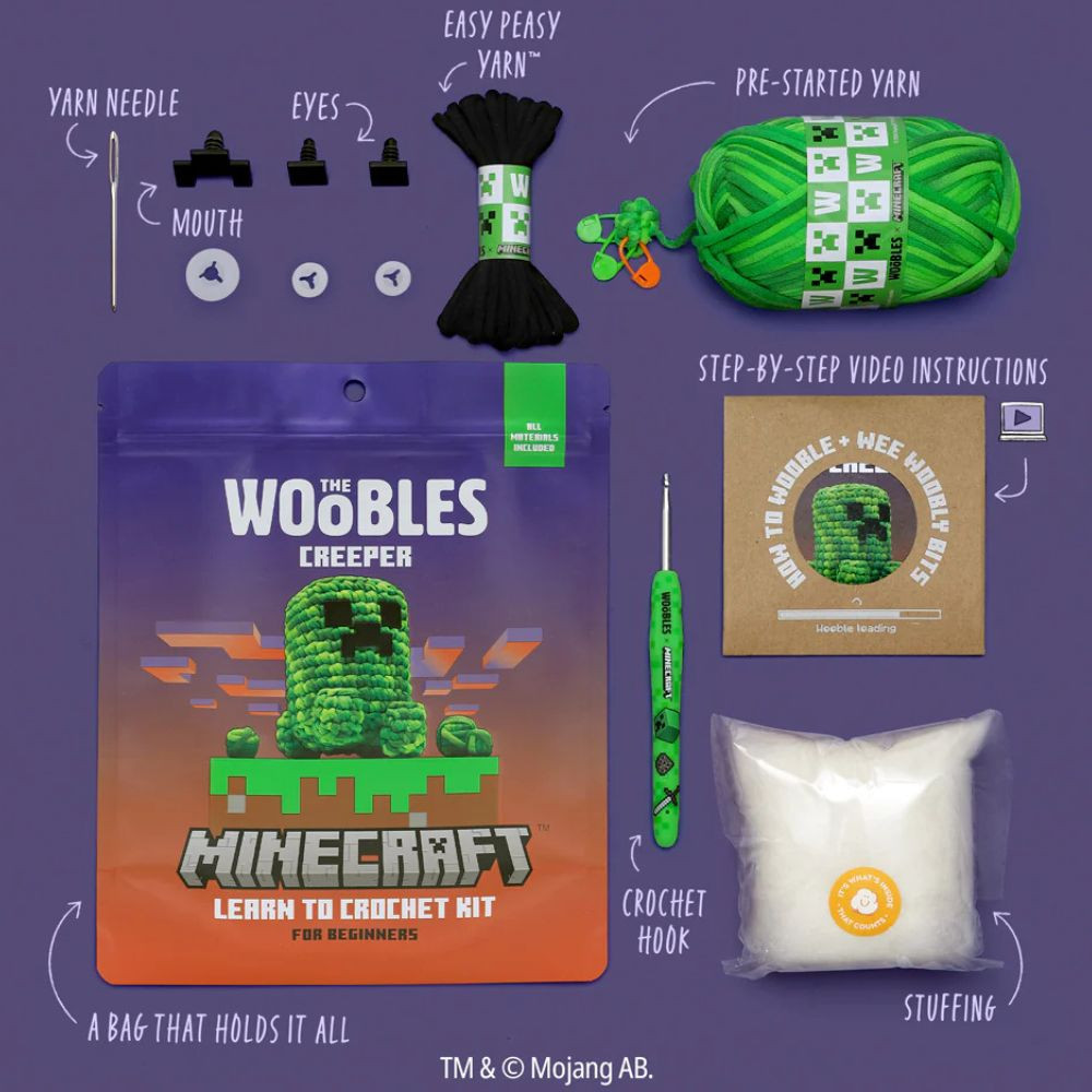 The Woobles: Minecraft - Beginner Crochet Kit (The Creeper ...