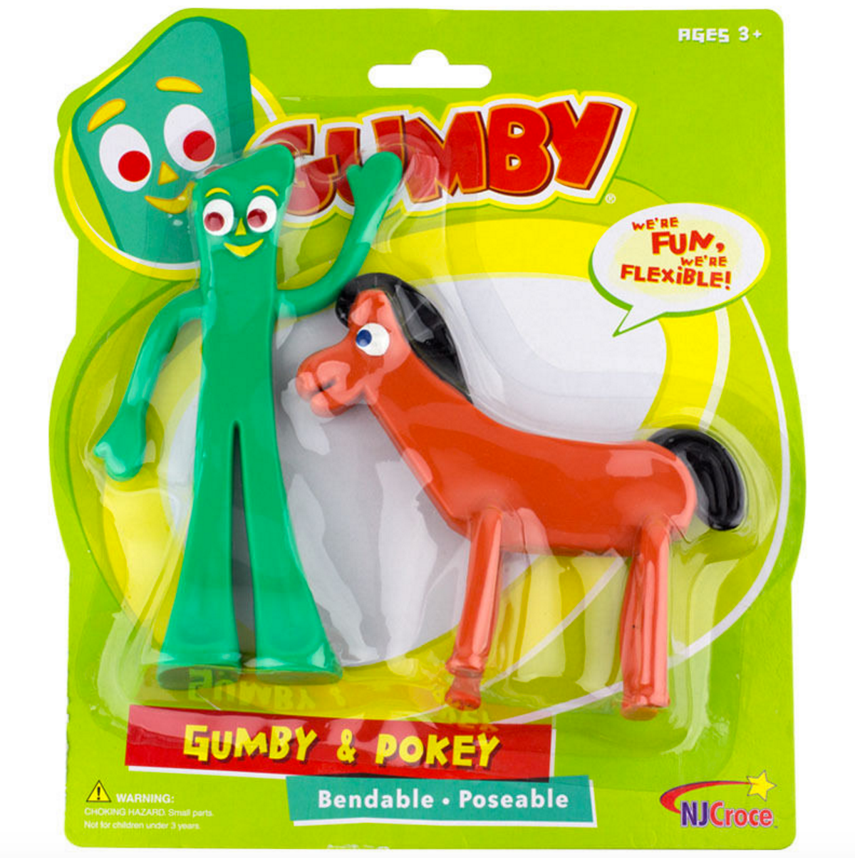 Gumby and Pokey 6-Inch Bendable Figures - RetroFestive.ca