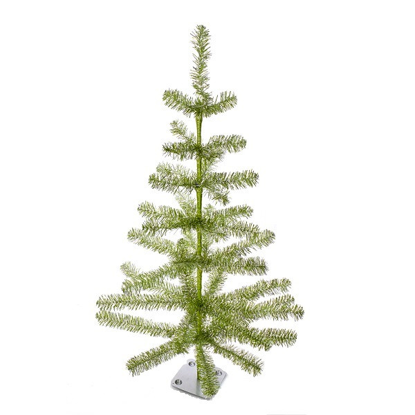 3' Retro Silver Green Pink and Blue Tinsel Trees | RetroFestive.ca
