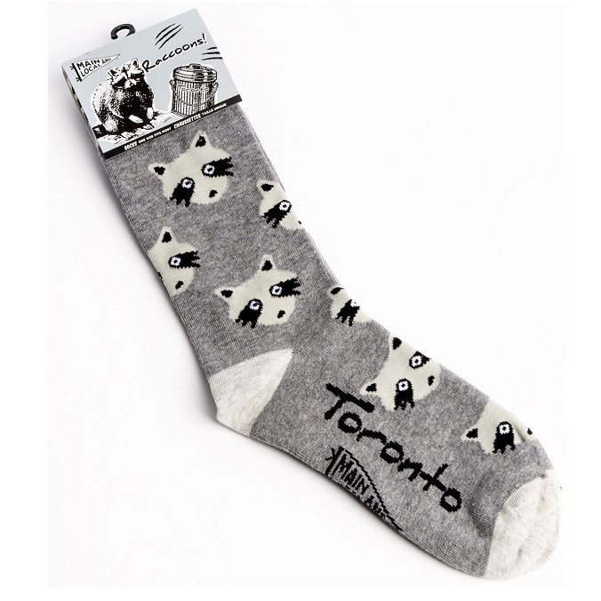 Toronto Raccoon Socks - RetroFestive.ca