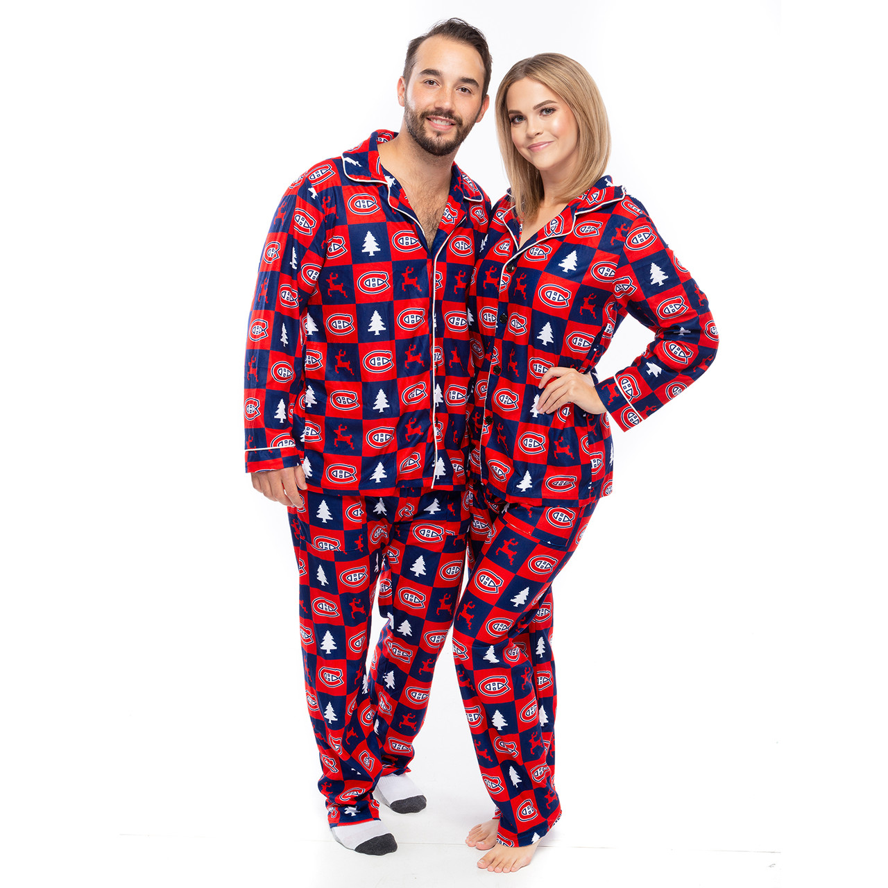 Montreal Canadiens NHL Cozy Christmas Pajamas for Men | RetroFestive.ca