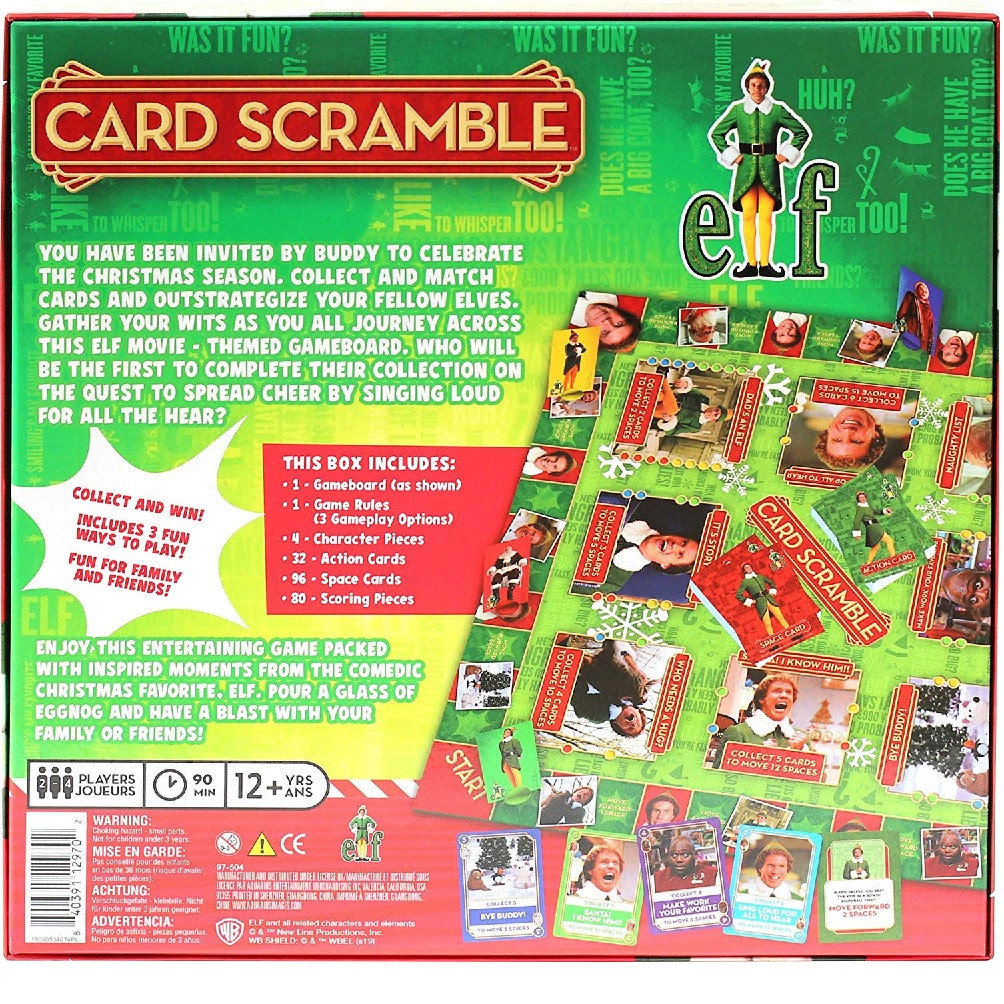 Elf The Movie Card Scramble Board Game - RetroFestive.ca
