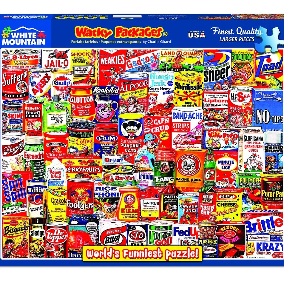 Wacky Packages Jigsaw Puzzle by White Mountain | RetroFestive.ca