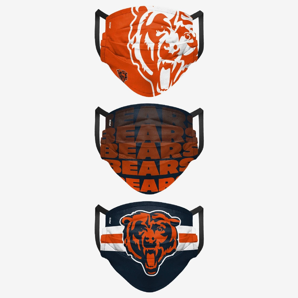 NFL Chicago Bears Matchday 3 Pack Face Cover - RetroFestive.ca