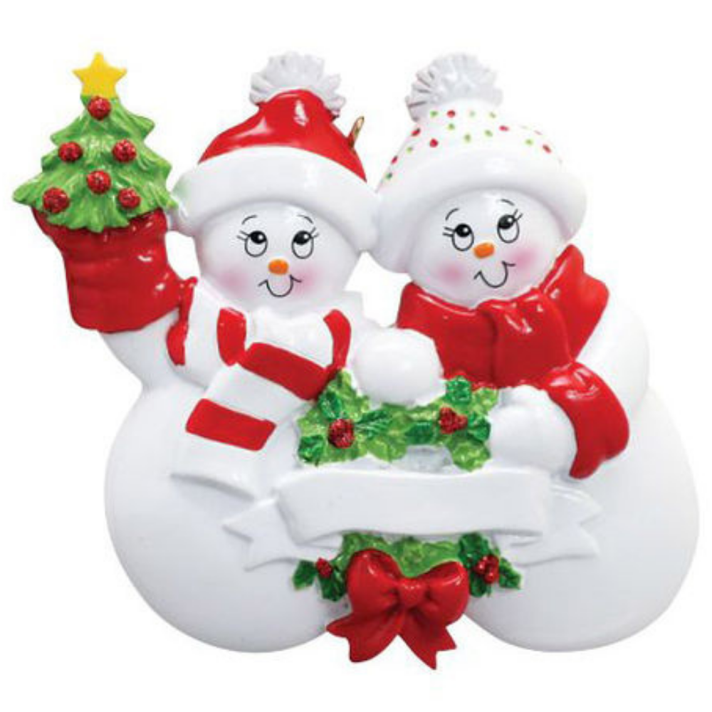 Snow Family Personalized Ornament - Family of 2, 3, 4, 5, 6, 7, 8, 9 ...