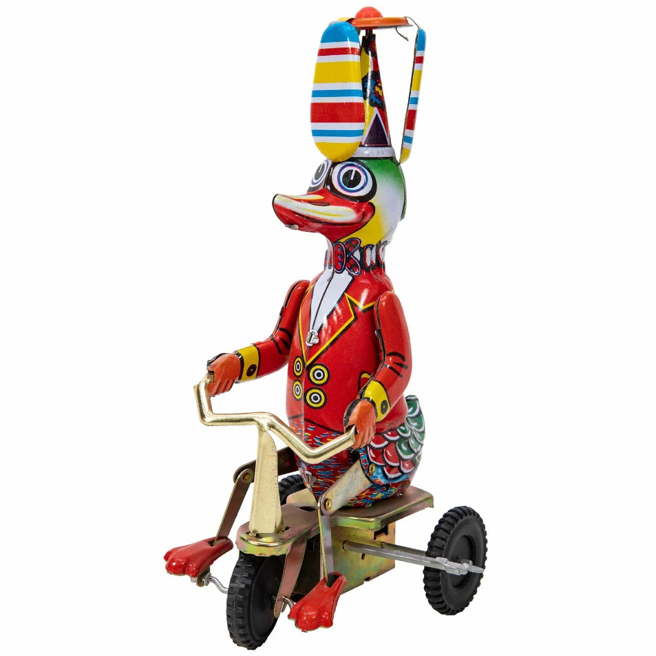 Duck on Bike Tin Toy Canada | RetroFestive.ca