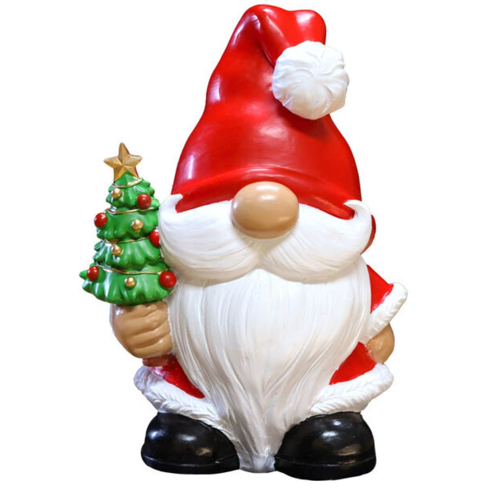 Santa Gnome Garden Statue - RetroFestive.ca