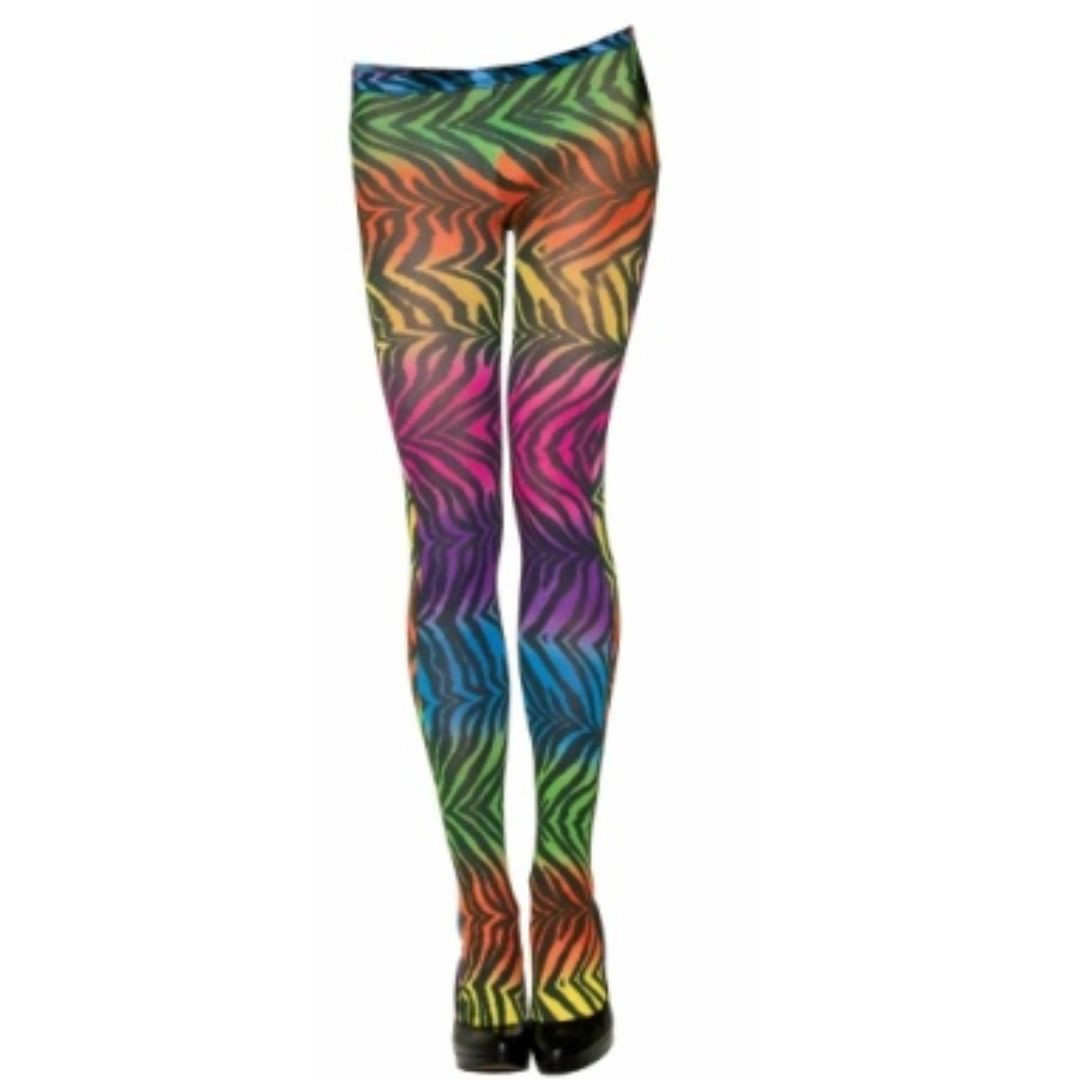 80's Rainbow Tiger Pantyhose - RetroFestive.ca