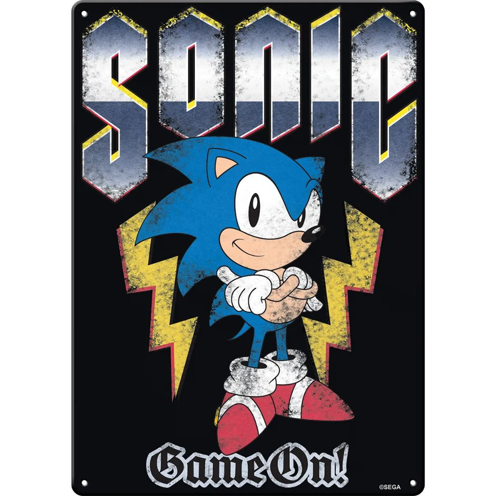 Sonic The Hedgehog Metal Sign - RetroFestive.ca