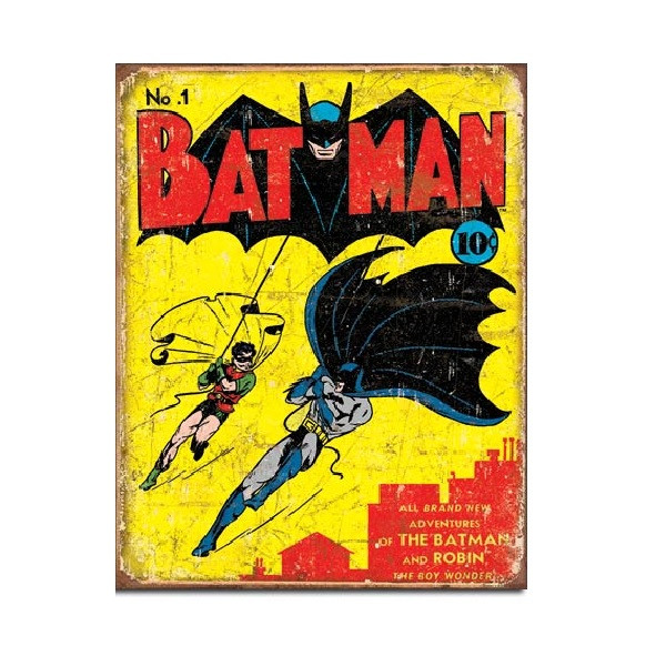 Batman No 1 Comic Book Cover 16-Inch Tin Sign - RetroFestive.ca