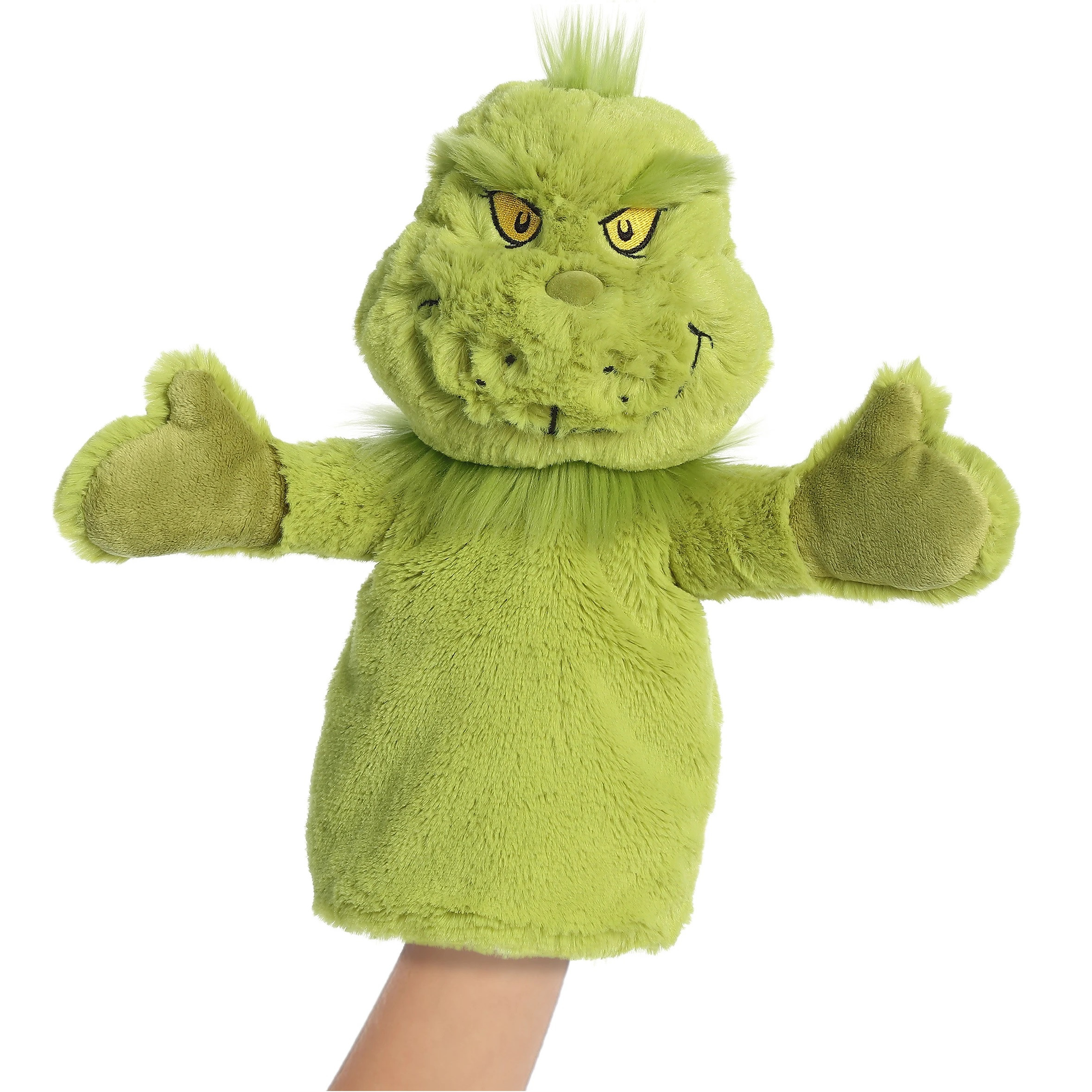 10" Grinch Plush Hand Puppet by Aurora Canada | RetroFestive.ca