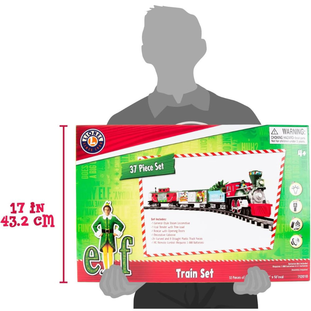 Elf Ready-to-Play Train Set by Lionel - 36-Piece Set - RetroFestive.ca
