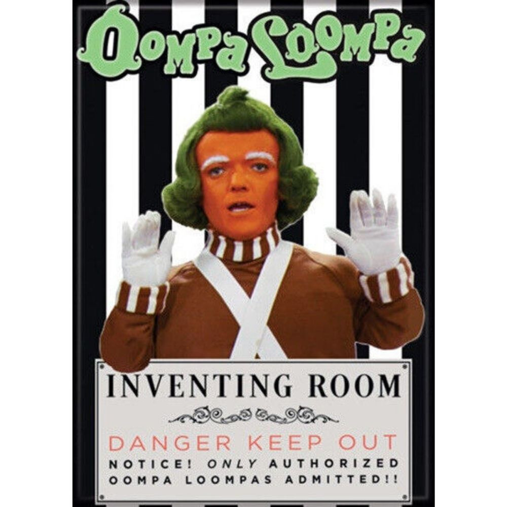Oompa Loompa Inventing Room Willy Wonka Flat Fridge Magnet - RetroFestive.ca