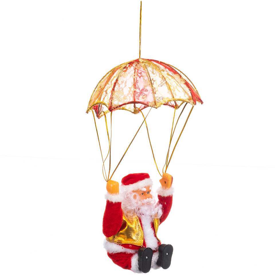 Tumbling Santa with Parachute - RetroFestive.ca