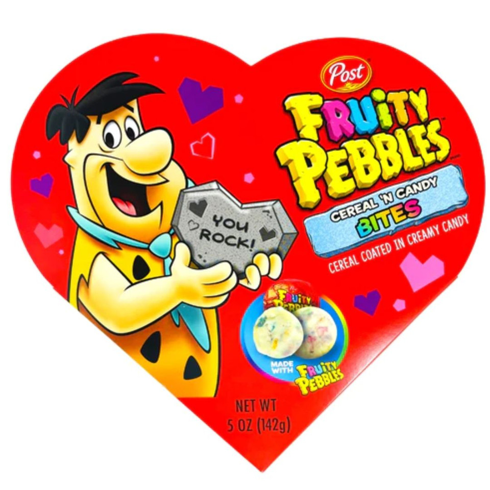 Flintstones Fruity Pebbles Cereal 'N Candy Bites Heart Box ...