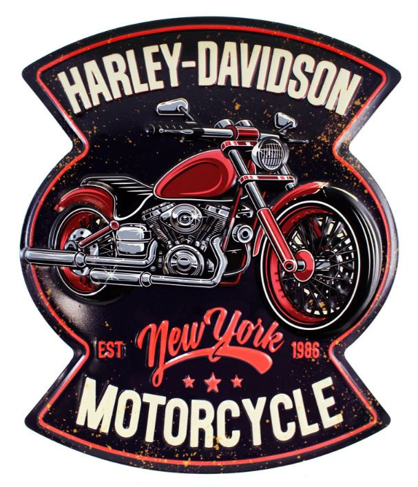 24-Inch Harley-Davidson Embossed Metal Sign - RetroFestive.ca