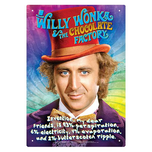 Willy Wonka Recipe Tin Sign - RetroFestive.ca
