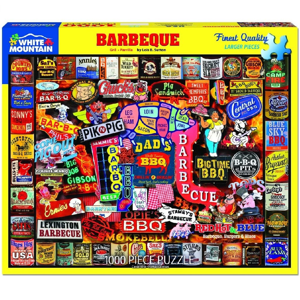 Barbeque 1000pc BBQ Puzzle by White Mountain - RetroFestive.ca
