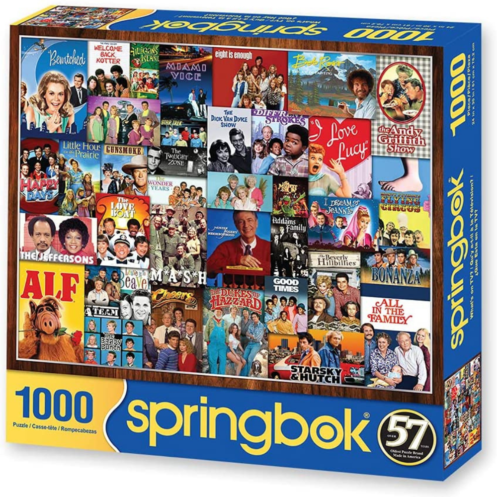What's on TV? Puzzle by Springbok Canada | RetroFestive.ca