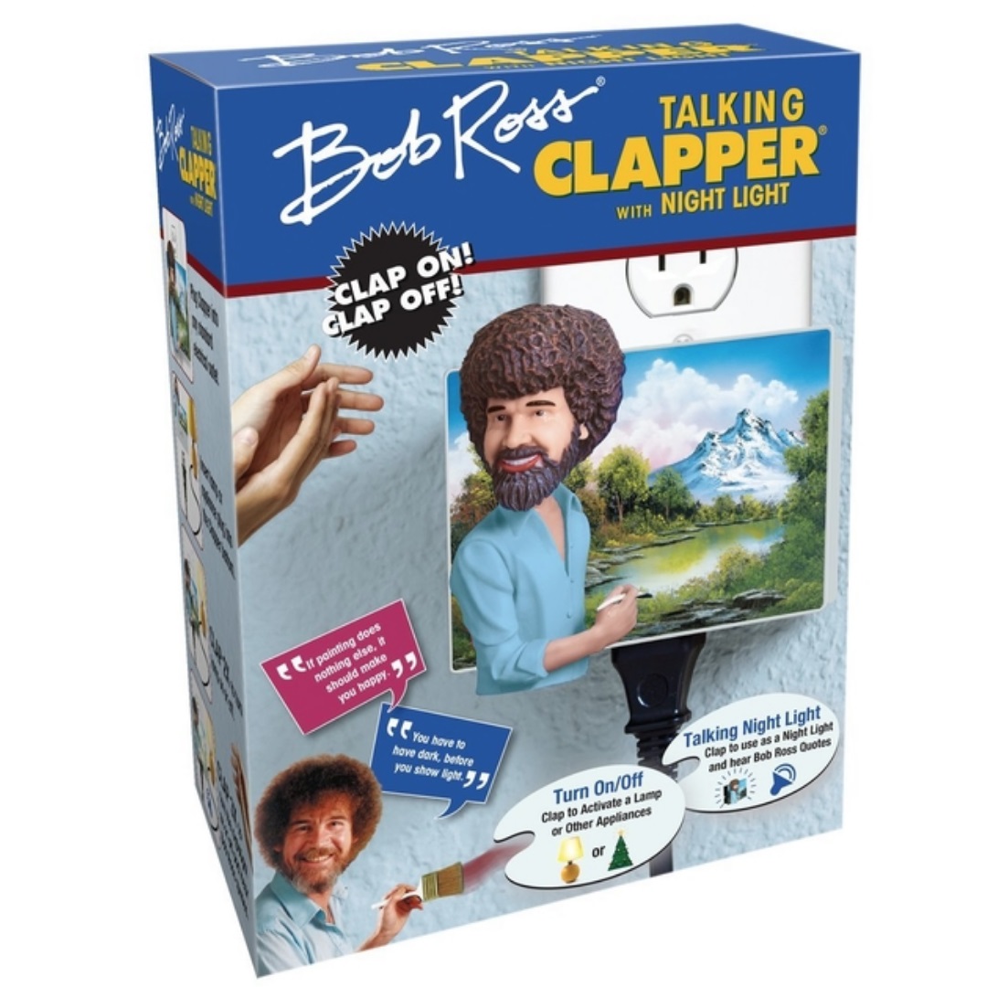 The Clapper: Bob Ross Talking Night Light Canada | RetroFestive.ca