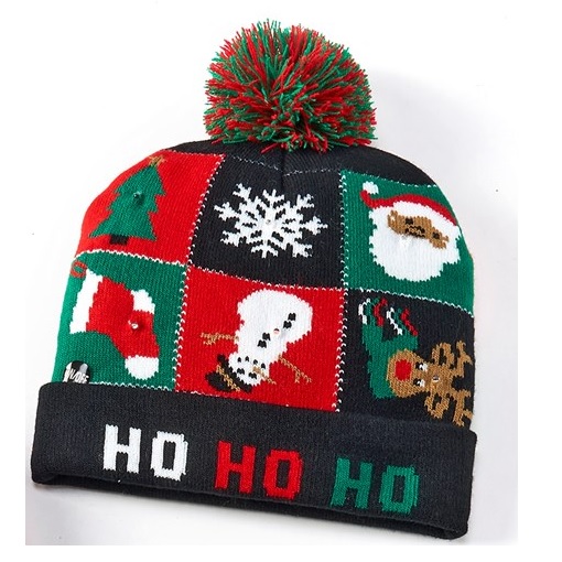 LED Flashing Christmas Toque with Pom Pom - 3 Assorted Canada ...