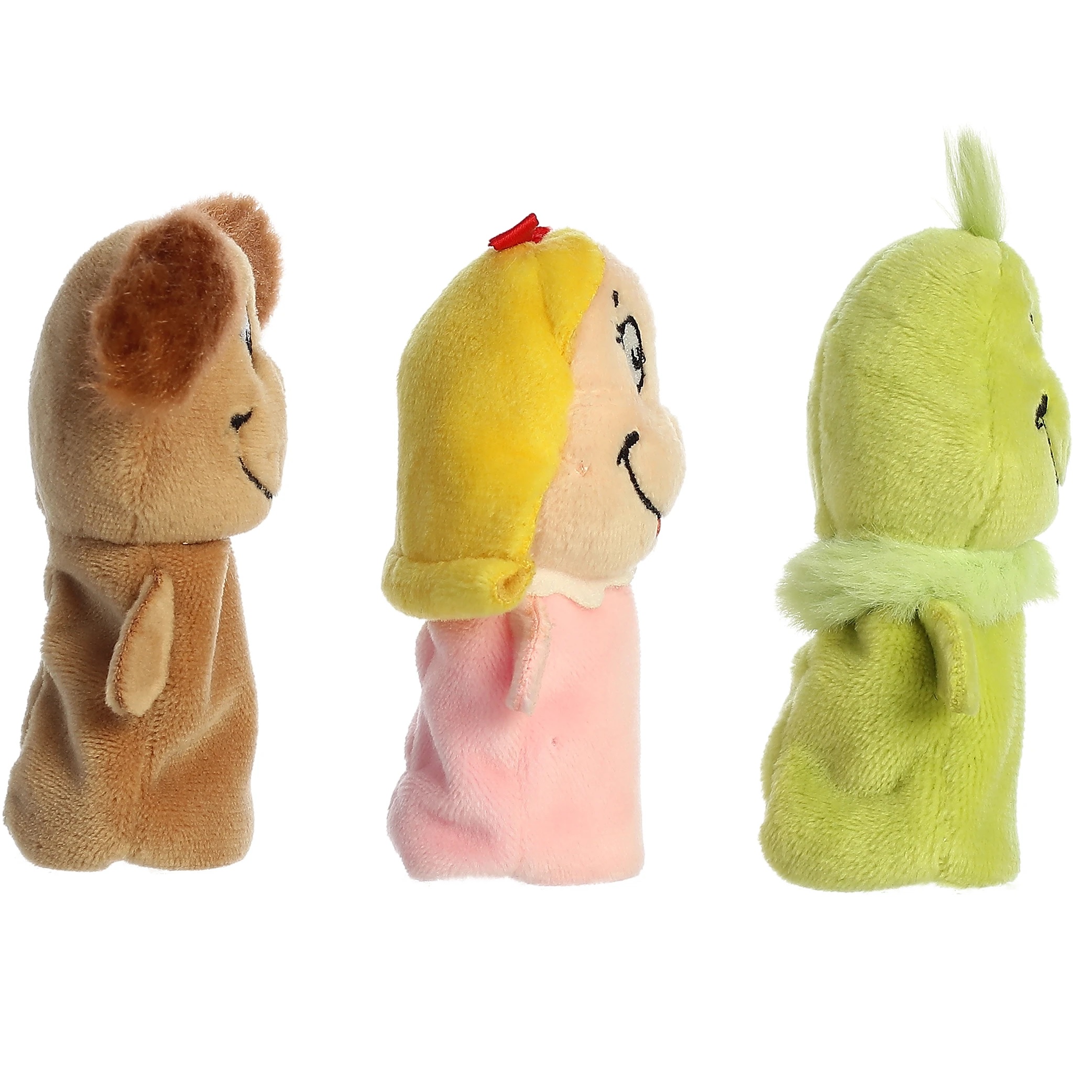 3" Grinch Hand Puppets Set of 3 by Aurora Canada | RetroFestive.ca