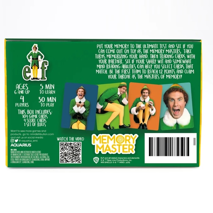 Elf Memory Master Card Game - RetroFestive.ca