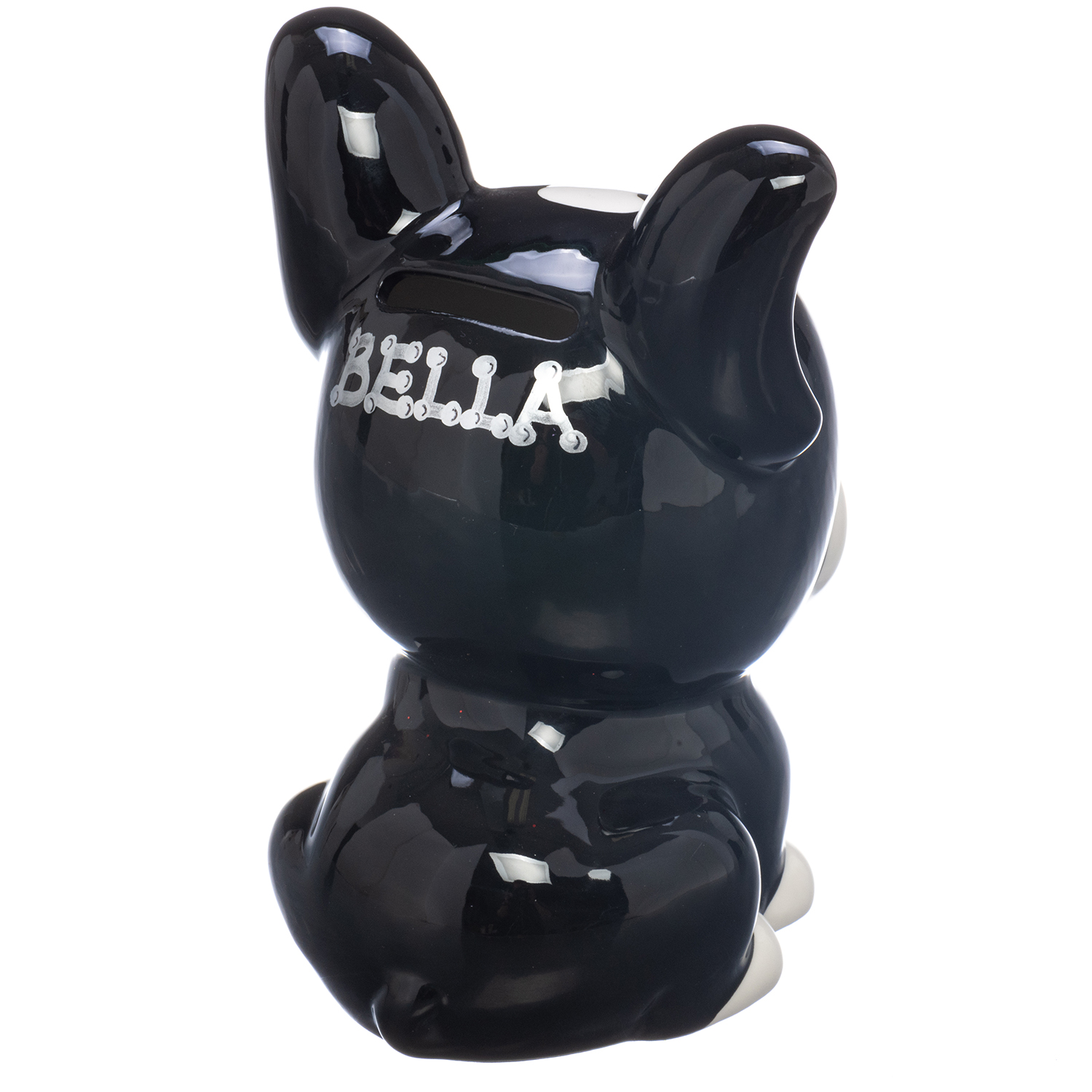 Personalized Black and White Dog Money Bank Canada | RetroFestive.ca