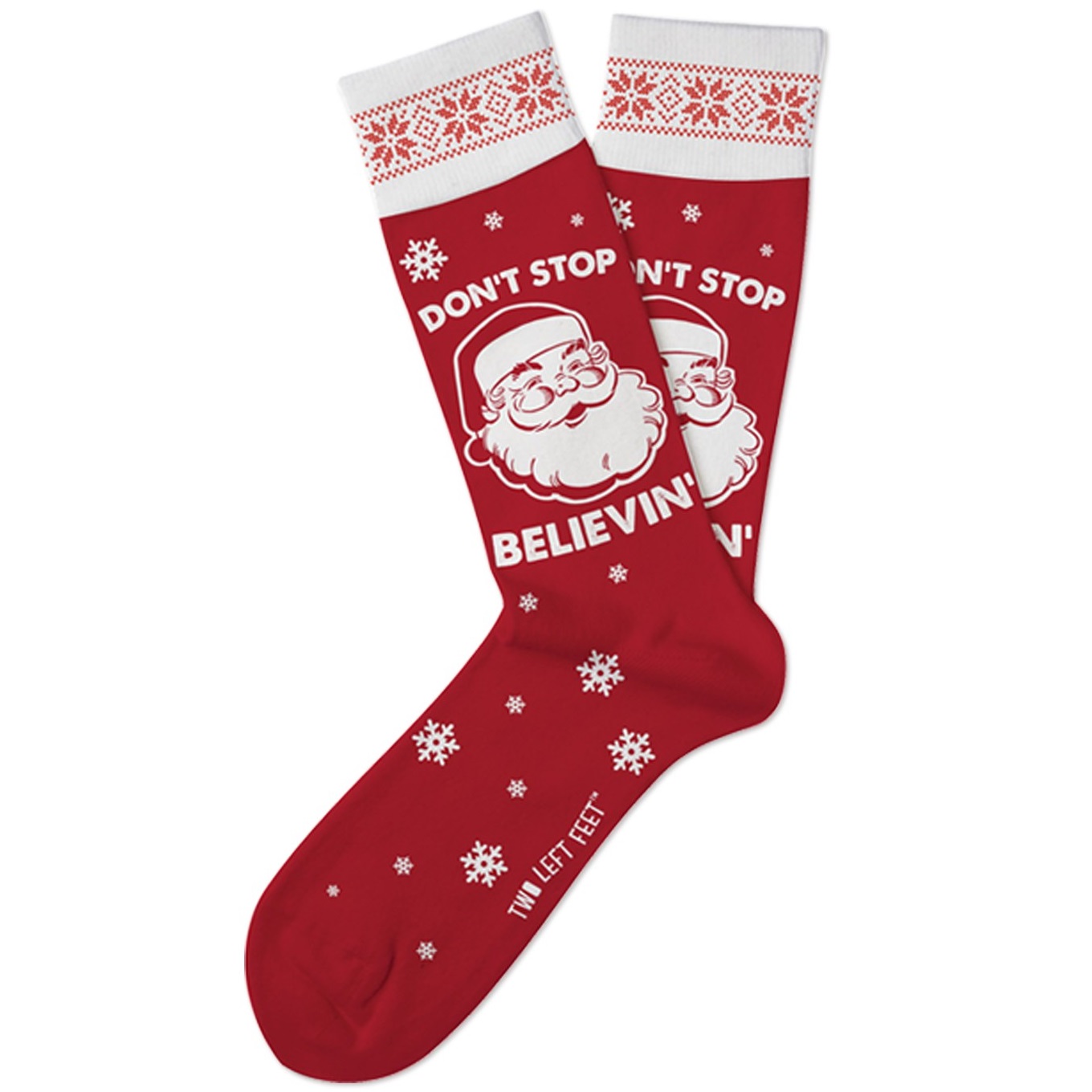 Don't Stop Believing Socks (Unisex) by Two Left Feet Canada ...