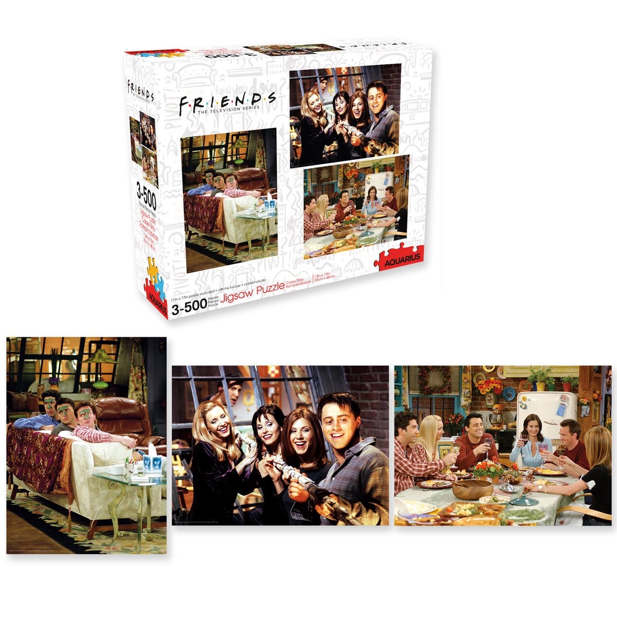 Friends Set of 3 x 500pc Puzzles Canada | RetroFestive.ca