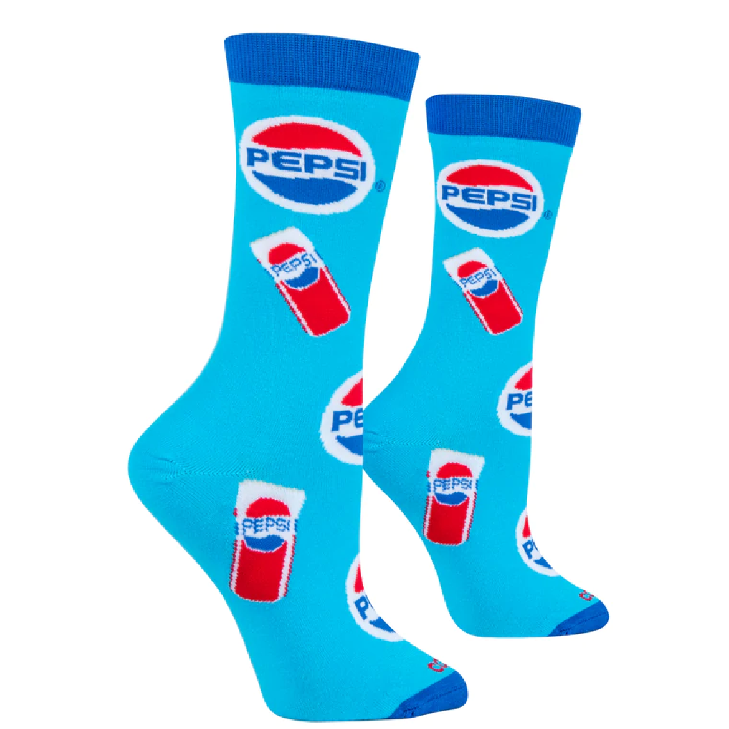 Pepsi Cans Crew Socks for Women by Cool Socks - RetroFestive.ca