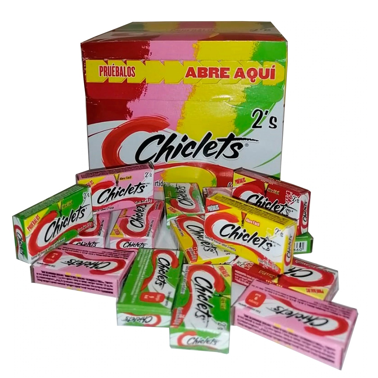 Box of Old-School Chiclets, Variety Pack - 100 2pc Packets ...