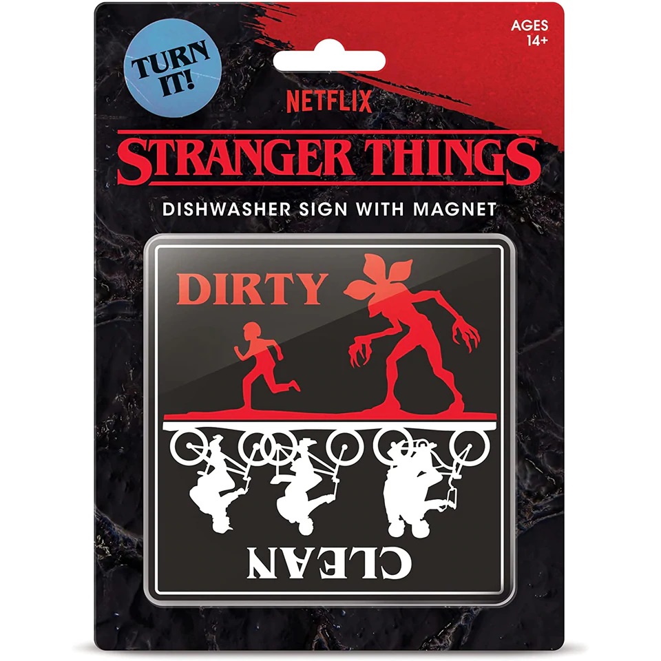Stranger Things Dishwasher Clean/Dirty Sign Magnet - RetroFestive.ca