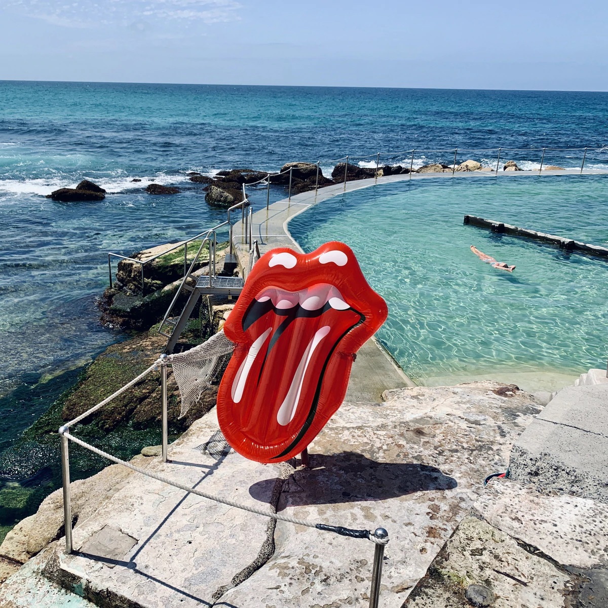Rolling Stones Lips & Tongue Pool Float Canada | RetroFestive.ca