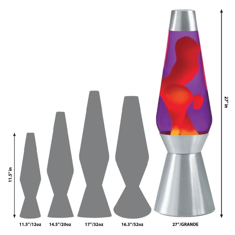 Lava Lamp 16.3-Inch Silver Base Yellow Wax/Purple Liquid Canada ...