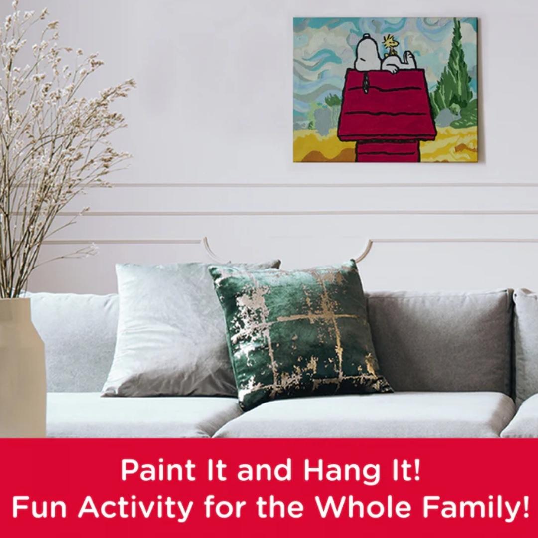 Art by Numbers: Peanuts Snoopy and Woodstock Chillin' - RetroFestive.ca