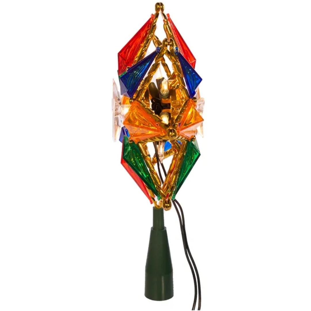 Multicoloured Star Tree Topper - RetroFestive.ca