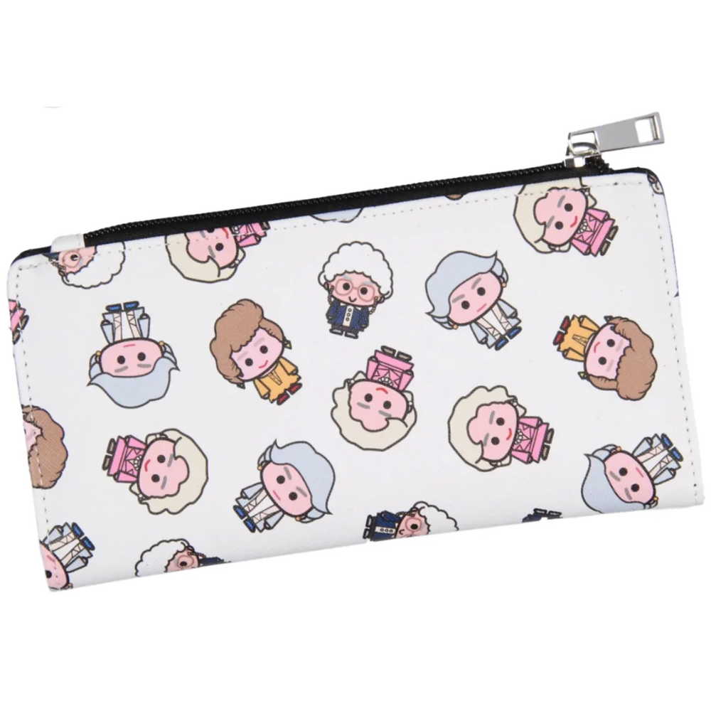 Golden Girls Chibi Print Zip Around Wallet | RetroFestive.ca