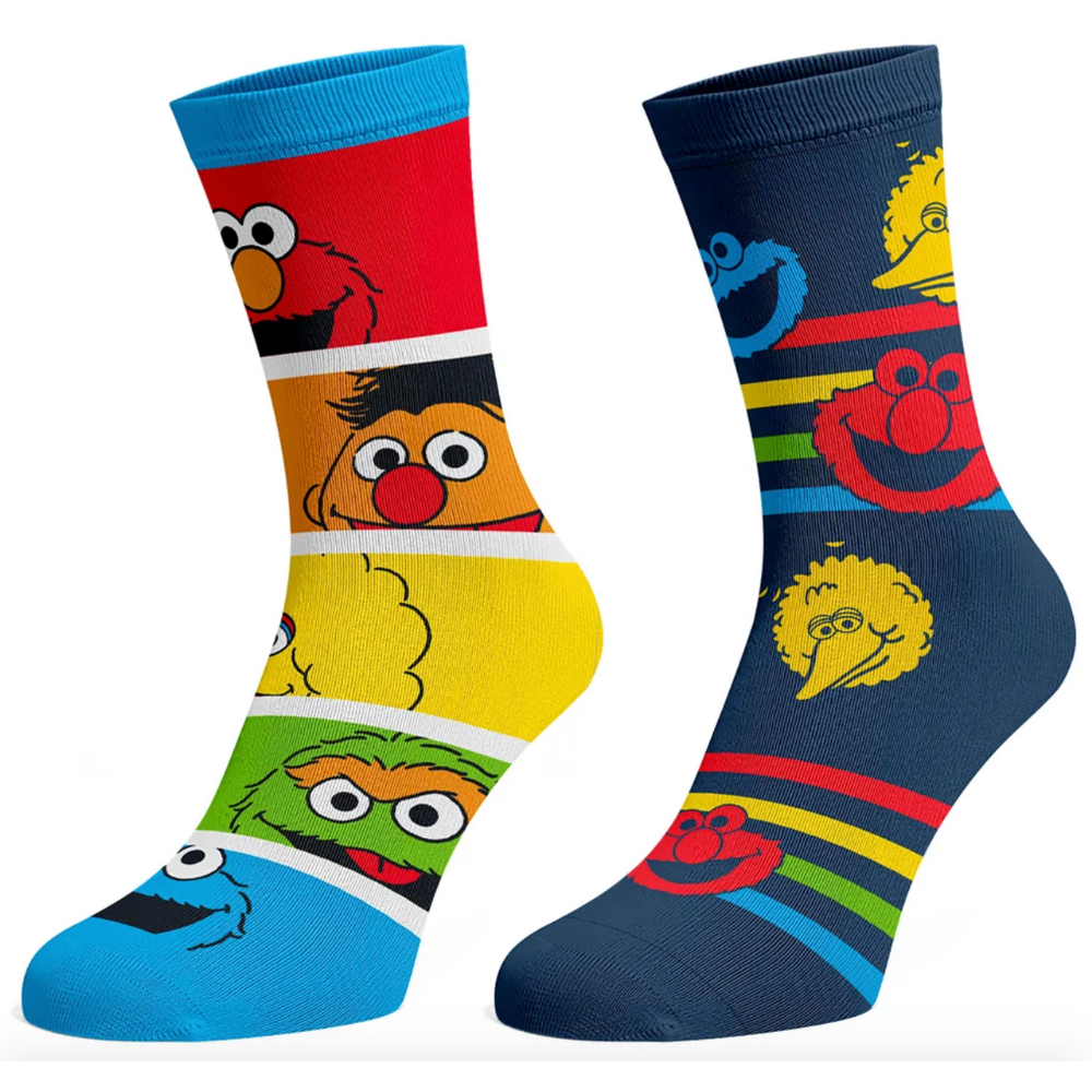 Sesame Street 2-Pair Pack of Crew Socks by Bioworld Canada ...