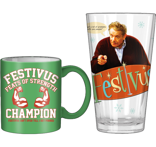 Seinfeld Festivus Frank Ceramic Mug and Pint Glass Set by Silver ...