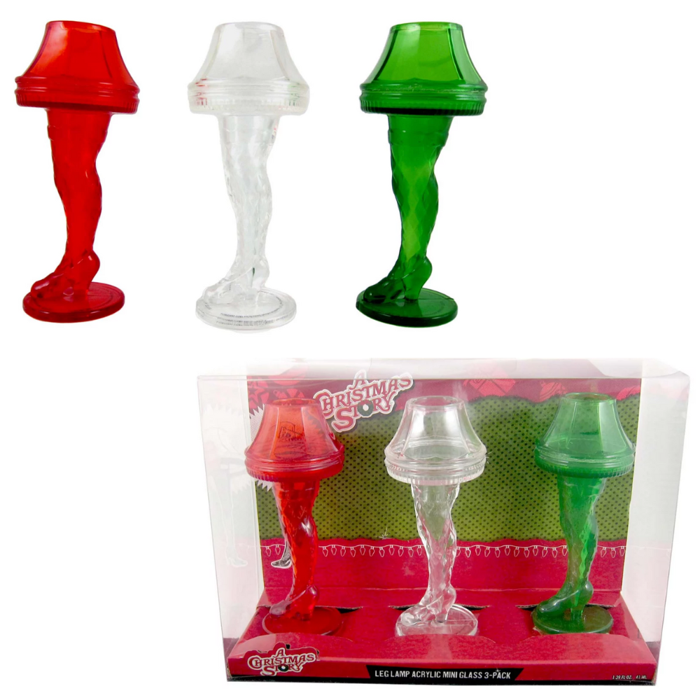 A Christmas Story Leg Lamp Shot Glass 3 Pack