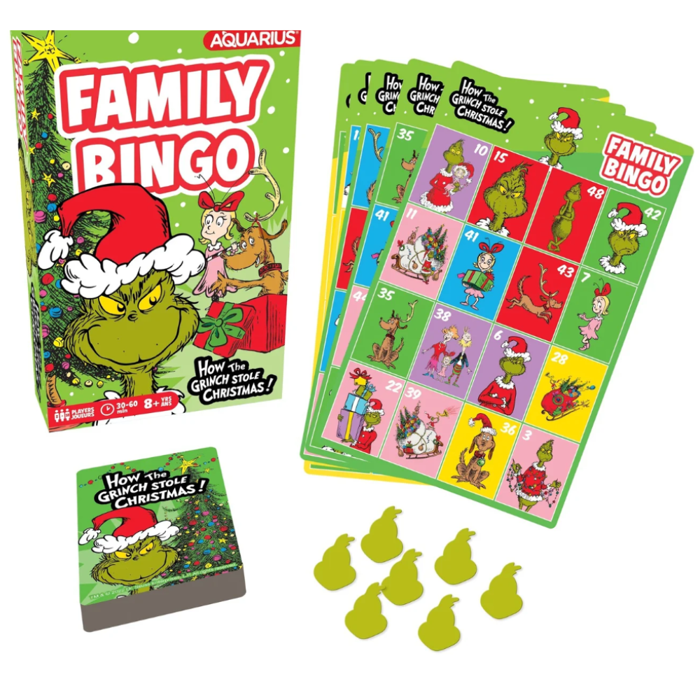 Grinch Christmas Family Bingo Canada | RetroFestive.ca