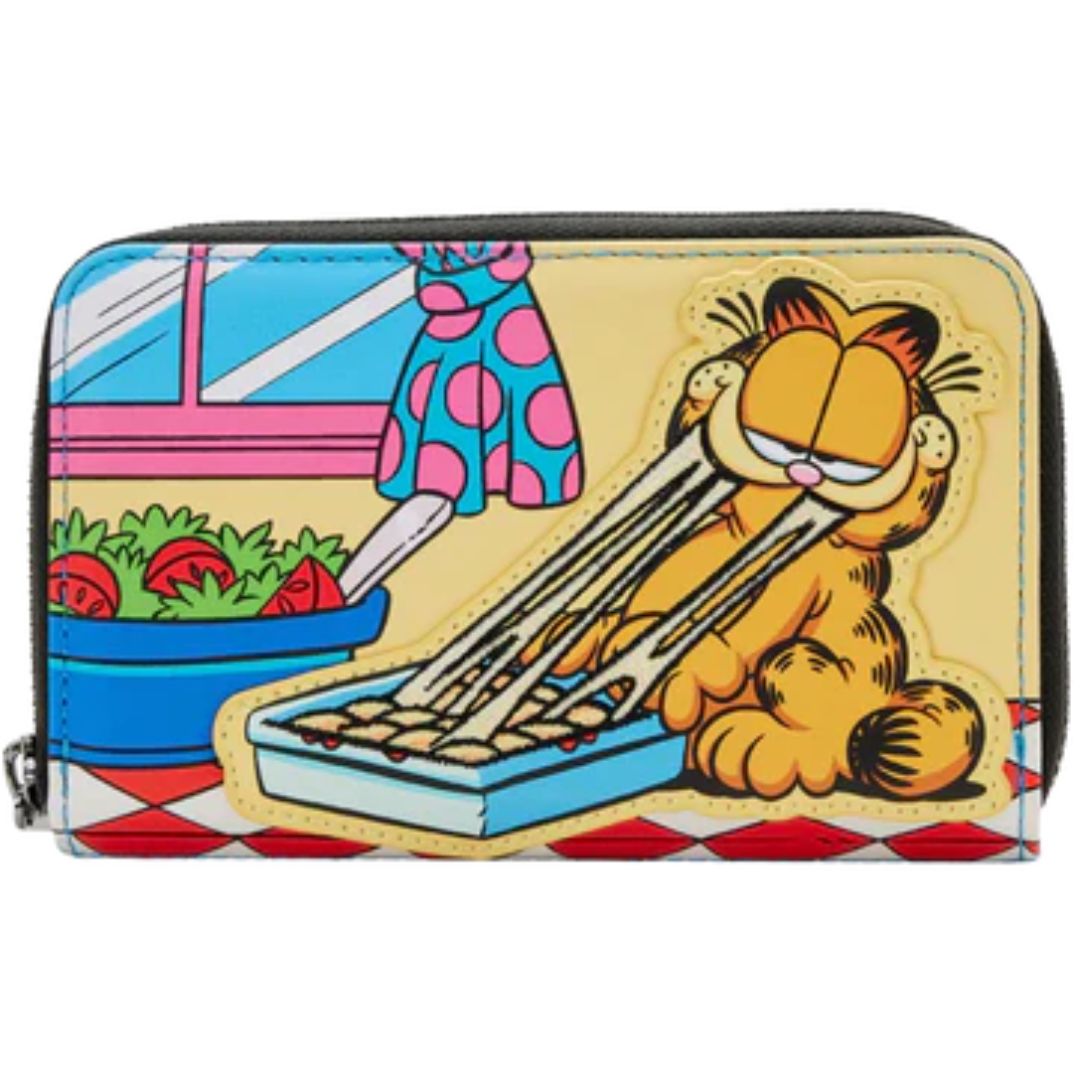 Garfield Loves Lasagna Zip Around Wallet by Loungefly - RetroFestive.ca