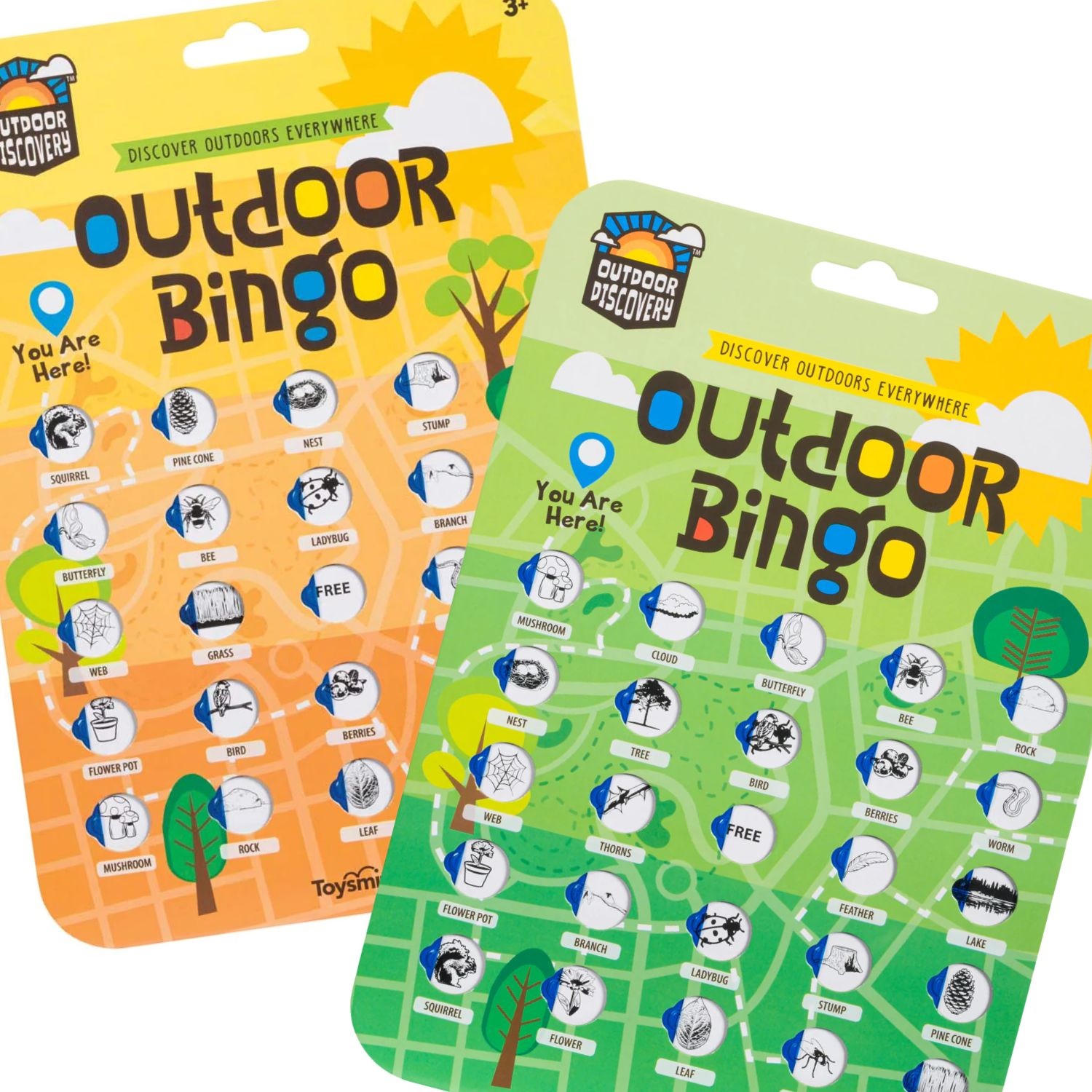 Kids Outdoor Bingo Game - Set of 4 Cards - RetroFestive.ca